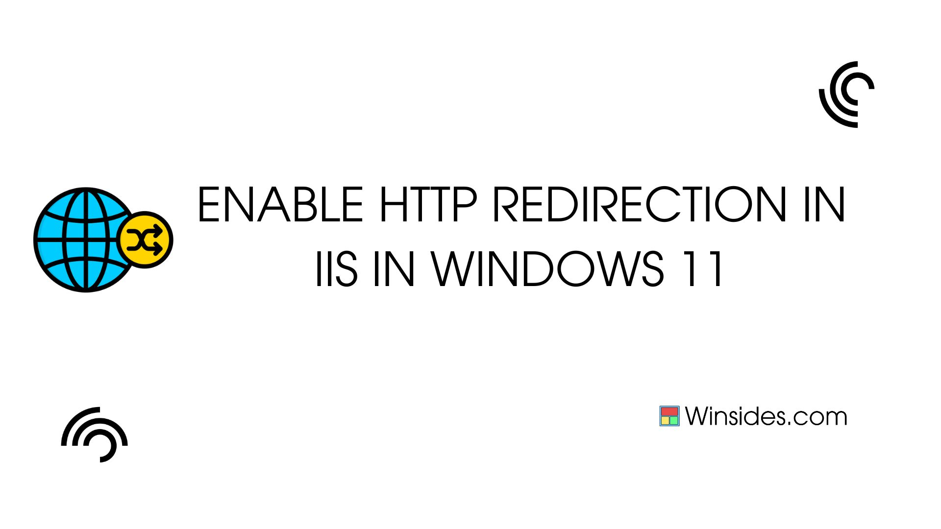 Enable HTTP Redirection Service in IIS - Windows 11