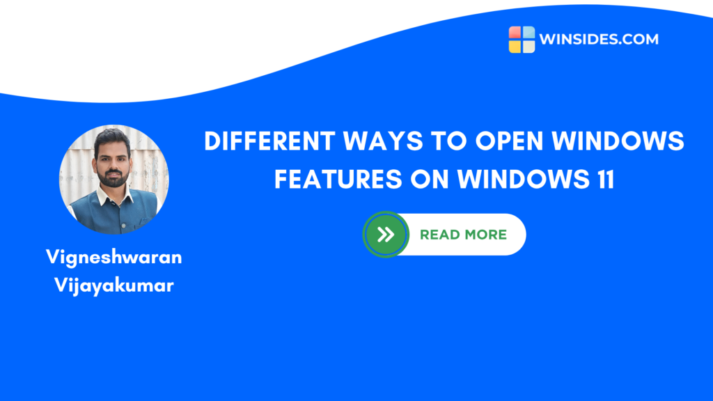 Windows Features - Winsides.com