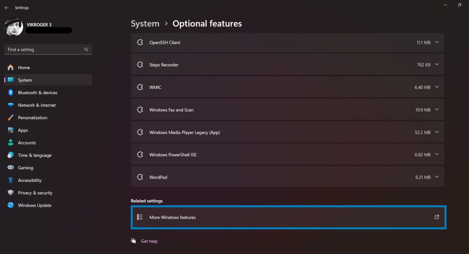 Open Windows Features in Windows 11 - Different ways
