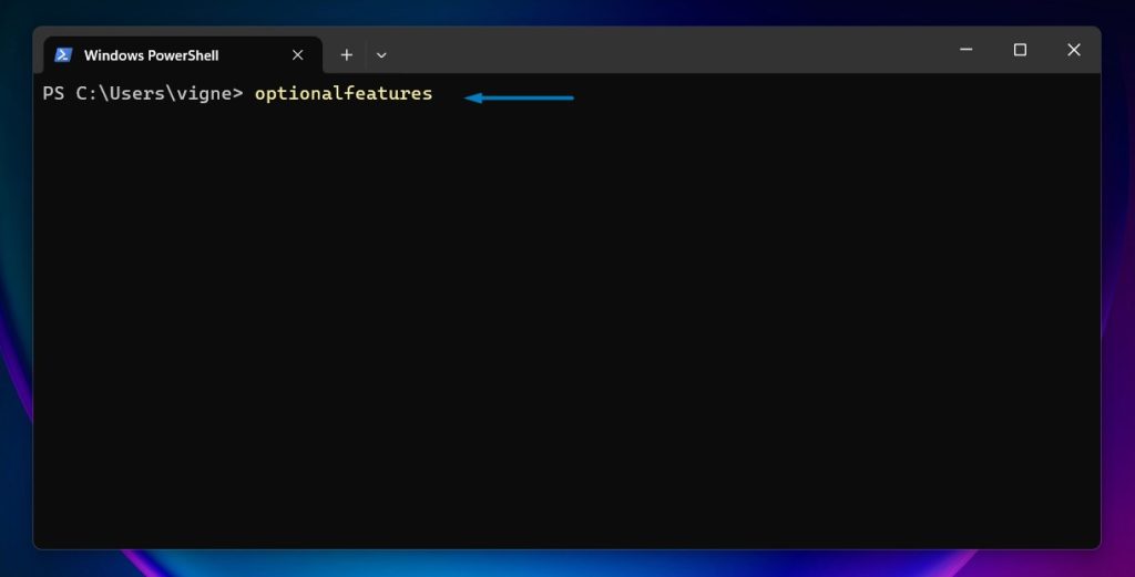 Open Windows Features in Windows 11 - Different ways