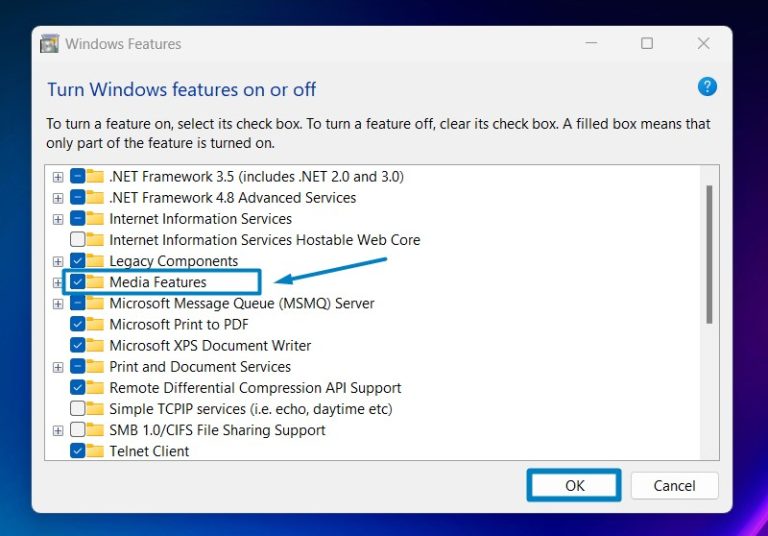 Enable Windows Media Player in Windows 11 - Winsides.com