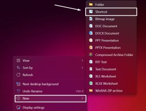 Create Screen Recorder Shortcut for Windows 11