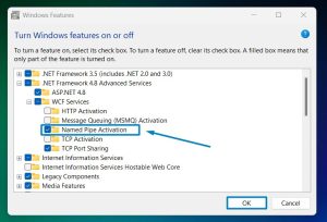 How to Enable Named Pipe Activation in Windows 11?