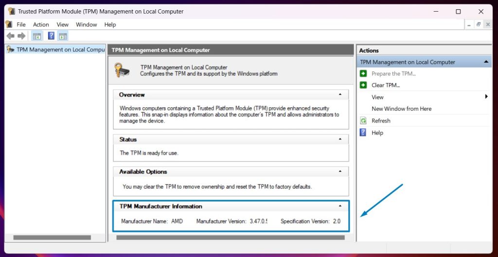 How to check for TPM Version in Windows 11? - Winsides.com