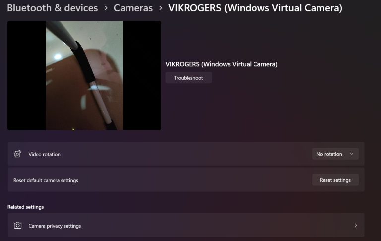 Use Smartphone Camera as Webcam for Apps in Windows 11