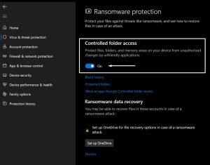 Manage Ransomware Protection in Windows 11? - Winsides.com
