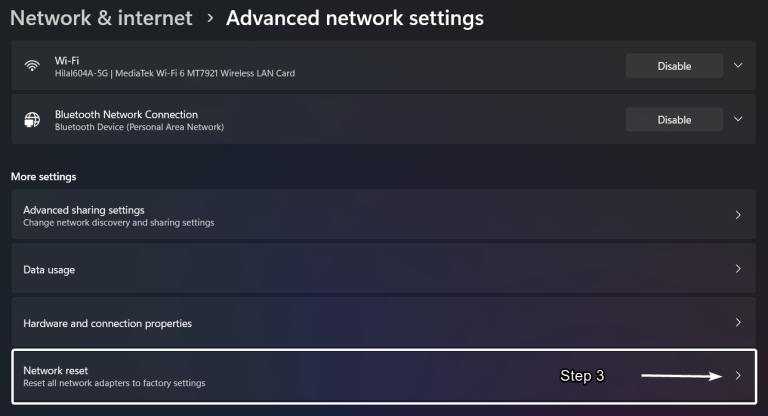 Reset Network Settings in Windows 11 - Quick Ways