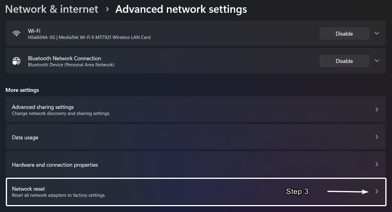 Reset Network Settings in Windows 11 - Quick Ways