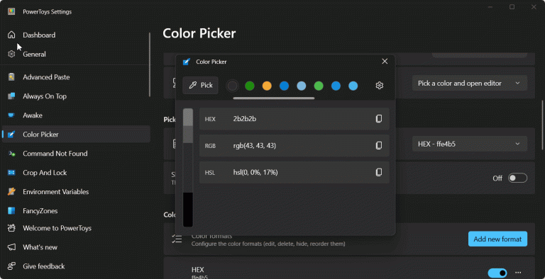 How to Use Color Picker in Windows 11 using PowerToys? - Winsides.com