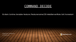 Enable Internet Information Services using Command Prompt