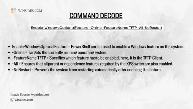 Enable TFTP Client on Windows 11 using CMD & PowerShell - Winsides.com