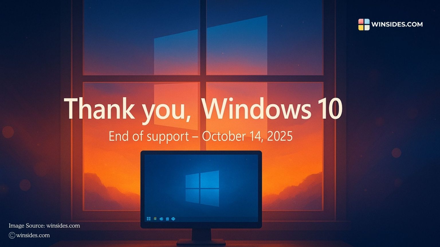 Windows 10 officially ends on October 14, 2025 - Winsides.com